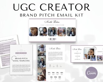 UGC Creator Brand Pitch Email Kit Templates for Canva - UGC Pitch ...