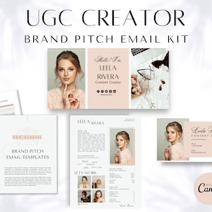 UGC Creator Brand Pitch Email Kit Templates for Canva - UGC Pitch ...