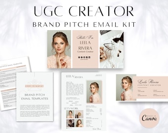 UGC Creator Brand Pitch Email Kit Templates for Canva - UGC Pitch ...