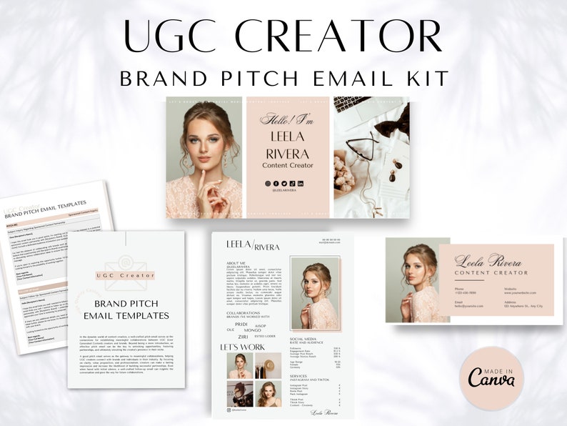 UGC Creator Brand Pitch Email Kit Templates for Canva - UGC Pitch ...