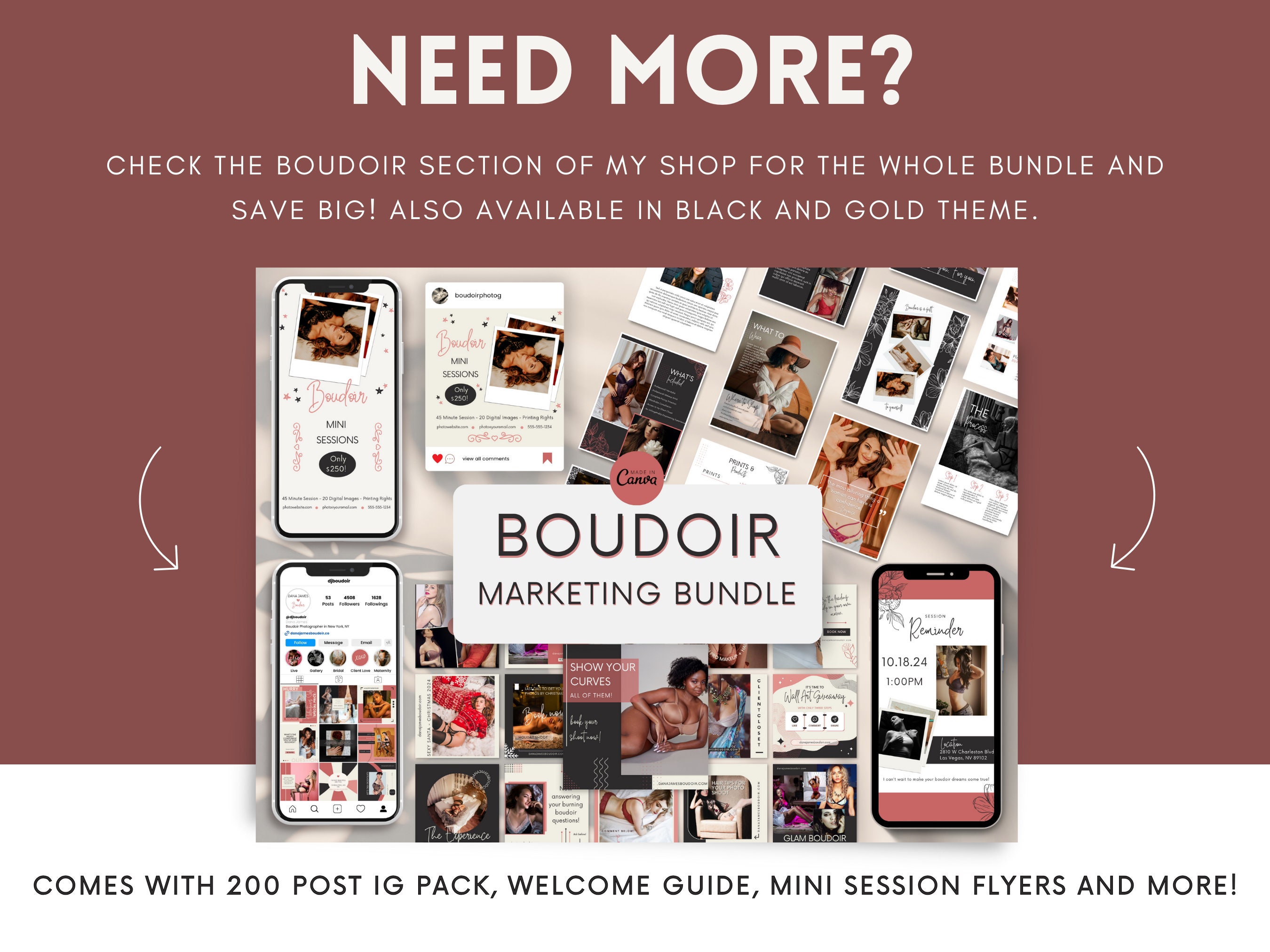 Boudoir Client Welcome Guide Canva Template - Session, Shoot ...