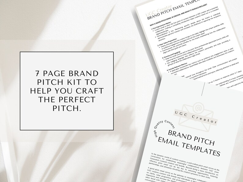 UGC Creator Brand Pitch Email Kit Templates for Canva - UGC Pitch ...
