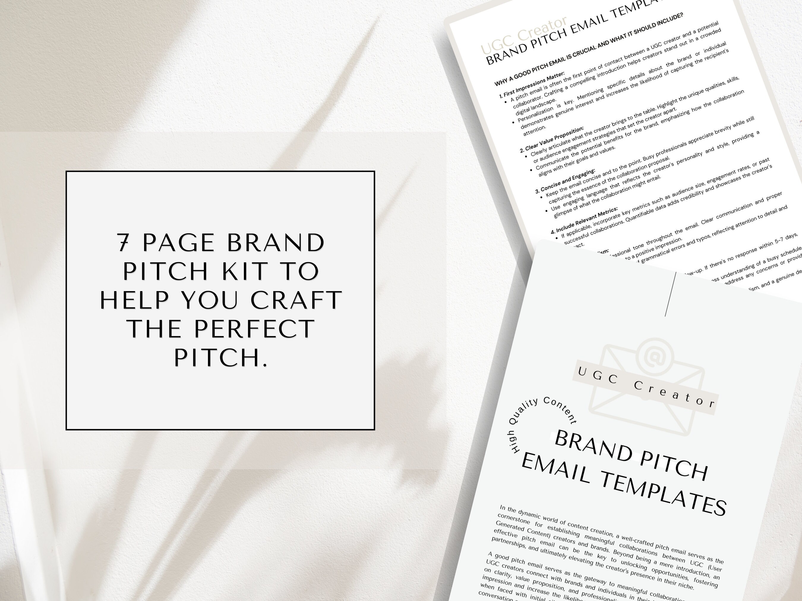 UGC Creator Brand Pitch Email Kit Templates for Canva - UGC Pitch ...