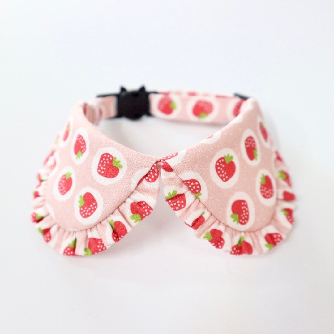 Cat Collar, Shirt Cat Collar, Strawberry Cat Collar, Styled Cat Collar ...