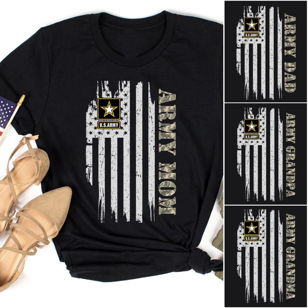 Proud Army Mom Shirt, Army Dad, Army Grandma, Army Grandpa, Custom Army ...