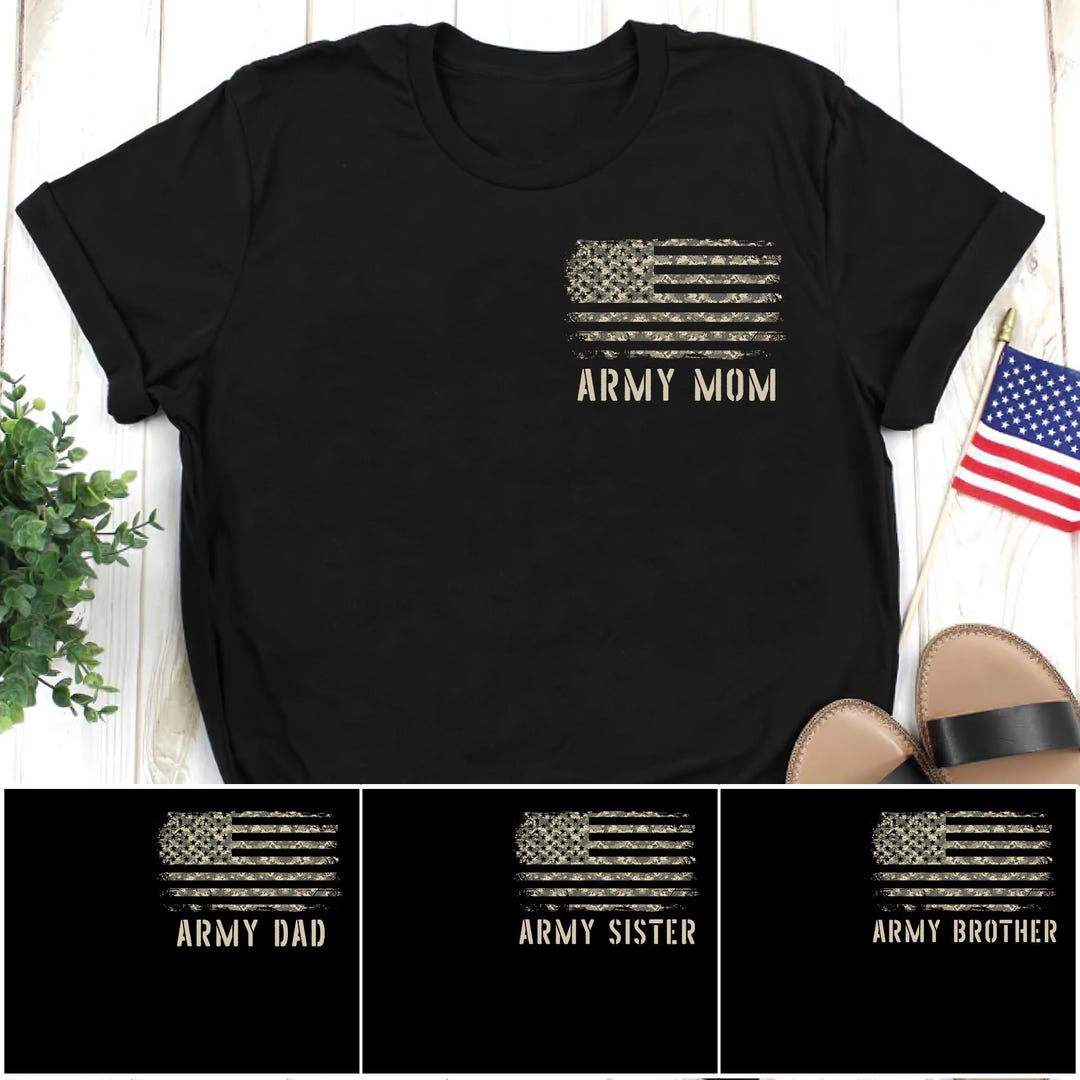 Proud Army Family Shirts, Custom Military Support Tees, Army Mom Dad ...