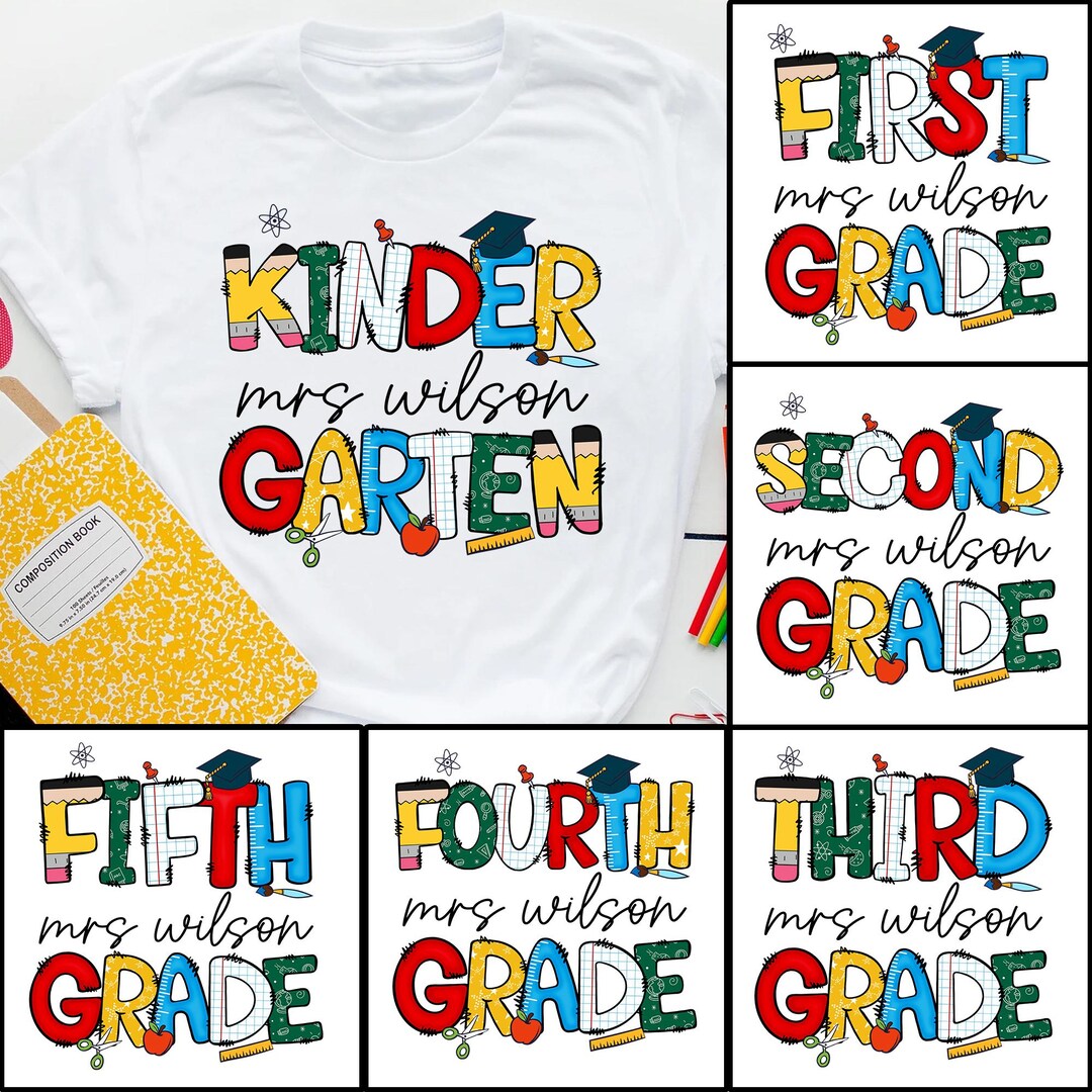 Pre K, Kindergarten, 1st, 2nd, 3rd, 4th, 5th Grade Shirts, Student ...