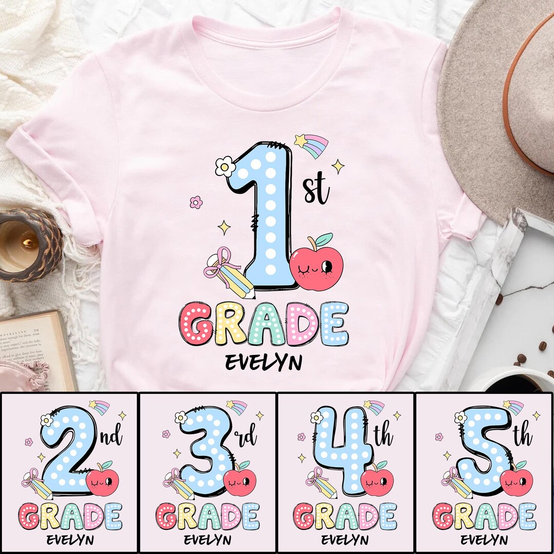 Custom Grade Shirt for Student, Custom Grade Level Shirts, School Year ...