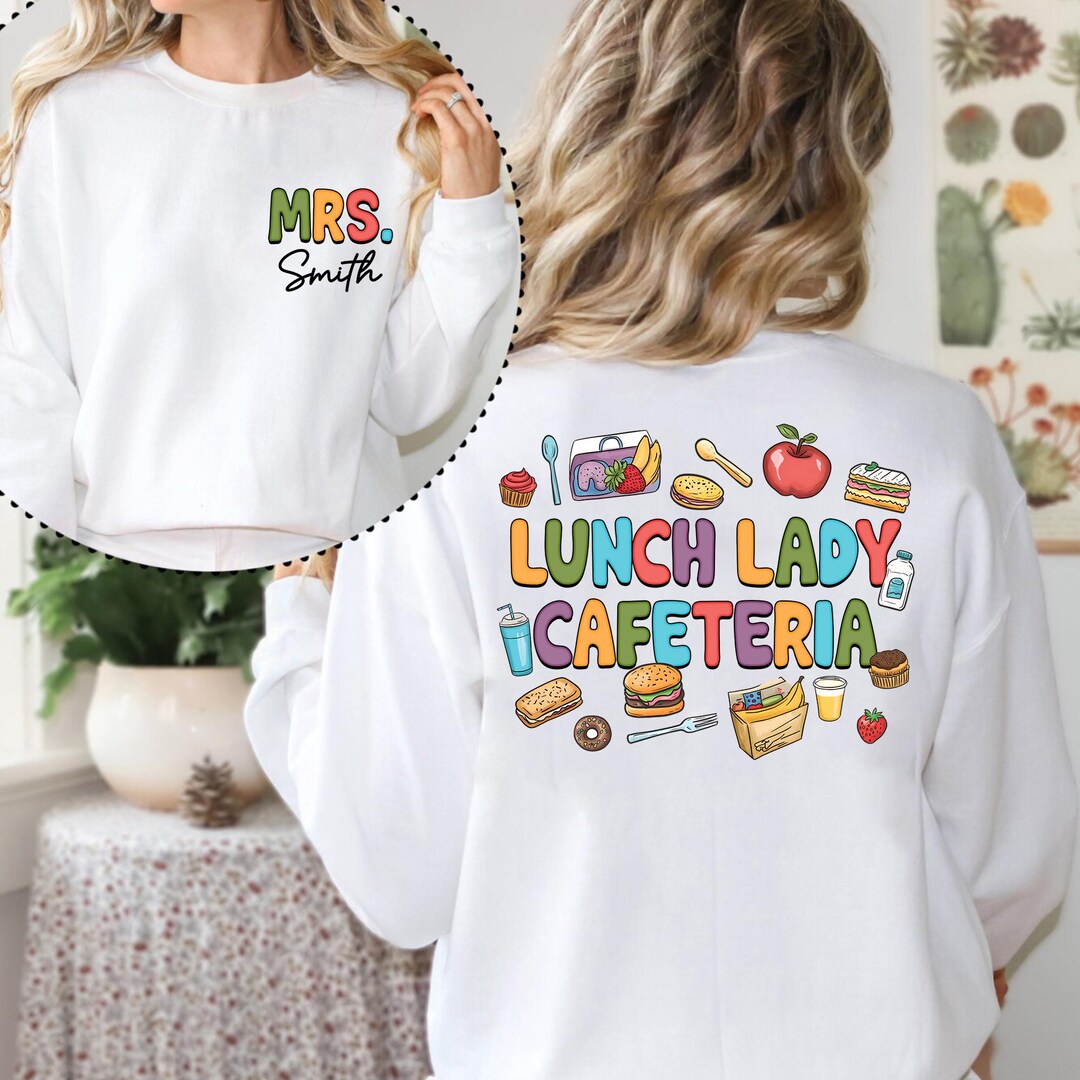 Personalized Lunch Lady Shirt, Custom Cafeteria Staff T-shirt, School ...