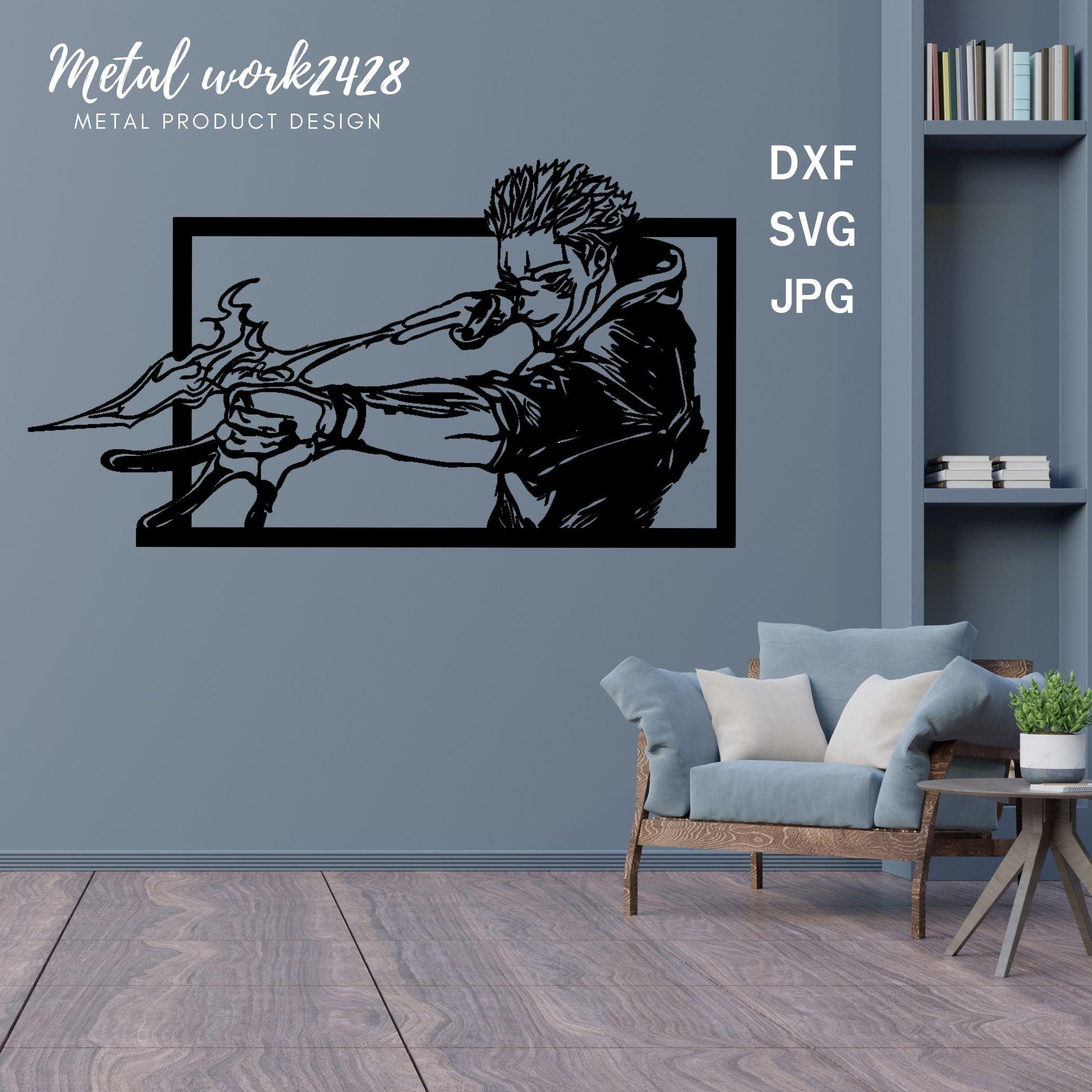 Ryomen Sukuna With Flame Arrow Jujutsu Kaisen Wall Art Decoration DXF ...