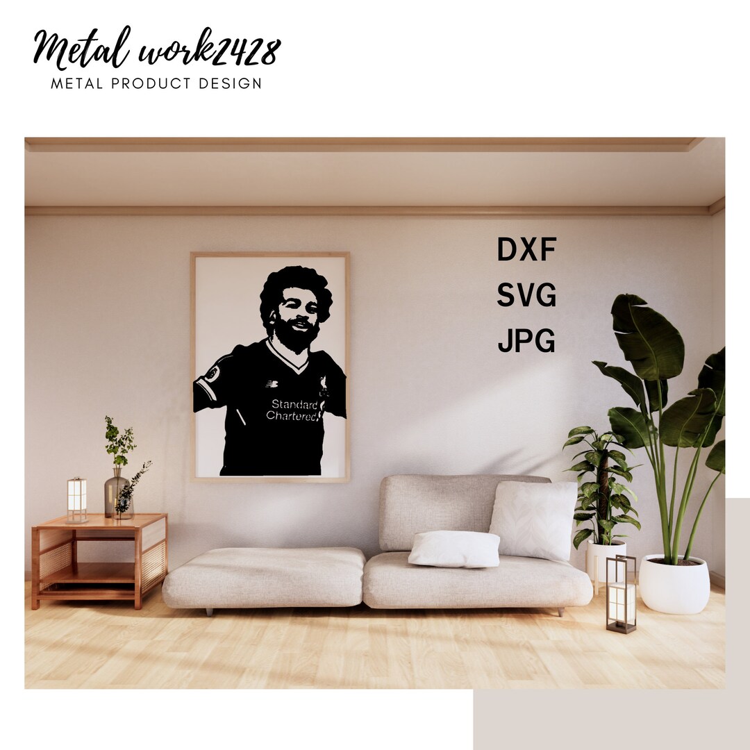 Mo Salah Liverpool Digital File DXF Liverpool SVG Laser Cut Plasma Cut ...