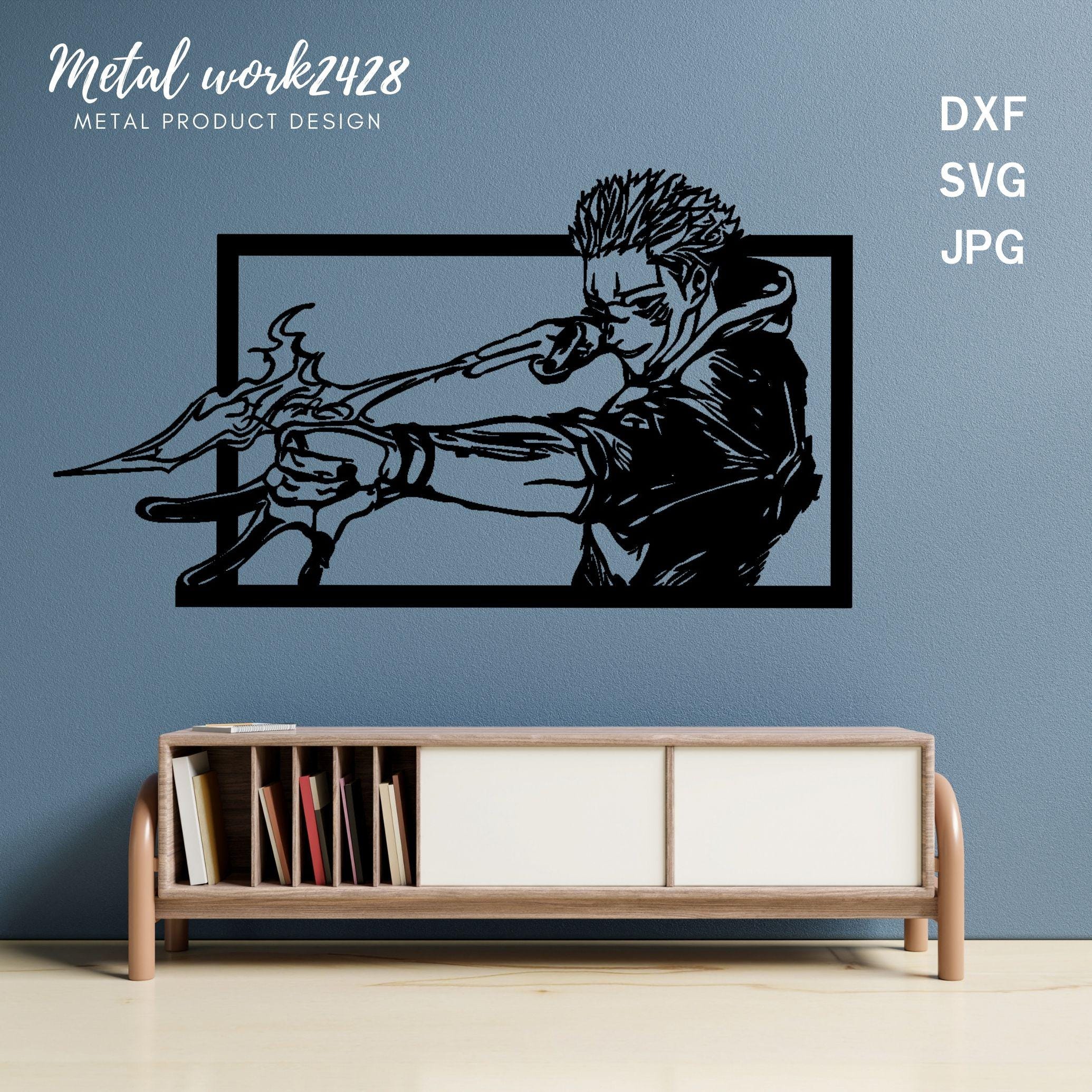Ryomen Sukuna With Flame Arrow Jujutsu Kaisen Wall Art Decoration DXF ...