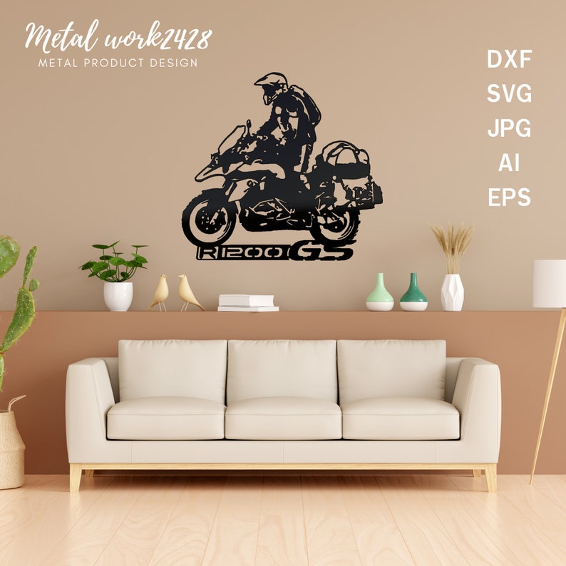 BMW Motorcycle GS1200 Wall Decoration Lasercut Plasma Cut Dxf Jpg AI ...