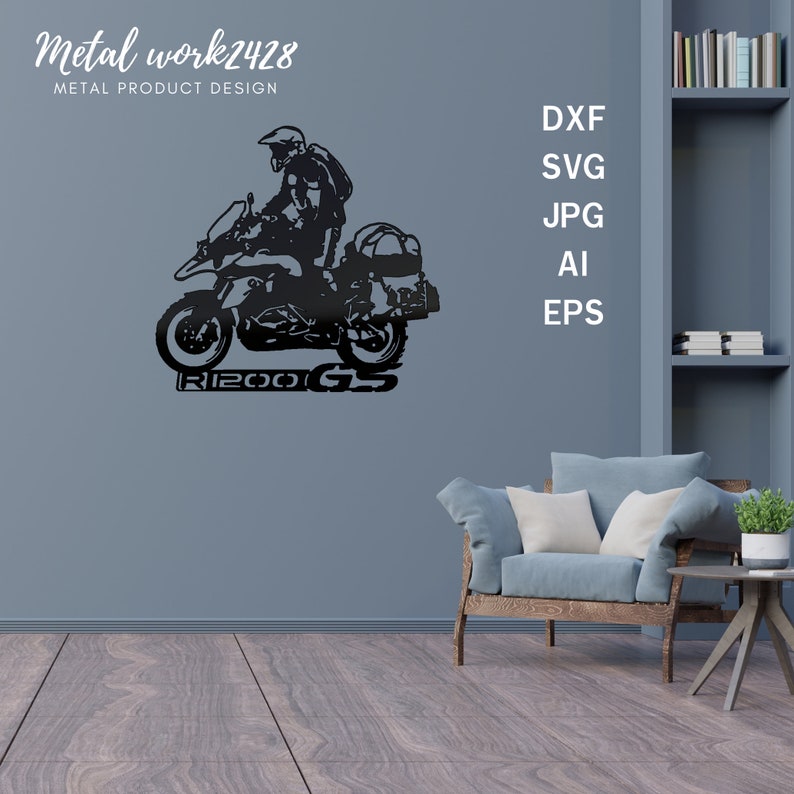 BMW Motorcycle GS1200 Wall Decoration Lasercut Plasma Cut Dxf Jpg AI ...