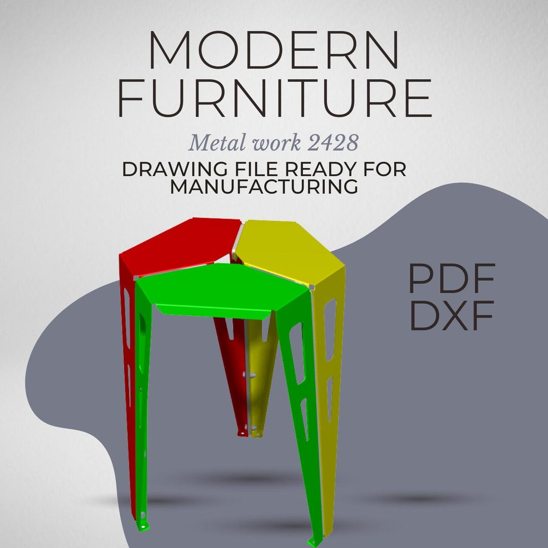 Steel Chair Ready to Make Drawing DXF Laser Cut File/knock Down DIY ...