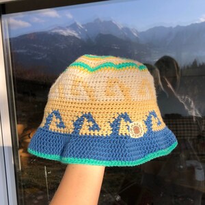 Wave Motif Bucket Hat Pattern – Crochet Hat With 3-tone Wavy Pattern ...