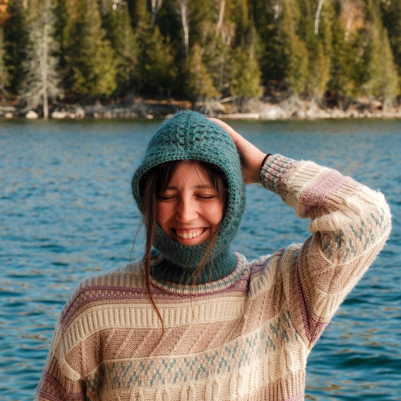 Merino Wool Mohair Balaclava Pattern – Winter Hood Neck Warmer, Soft ...