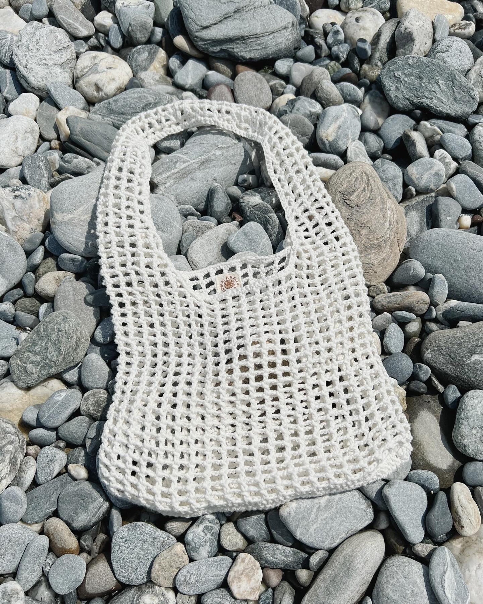 Seaside Tote Bag Crochet Pattern Eco-friendly Mesh Beach Bag Tutorial ...