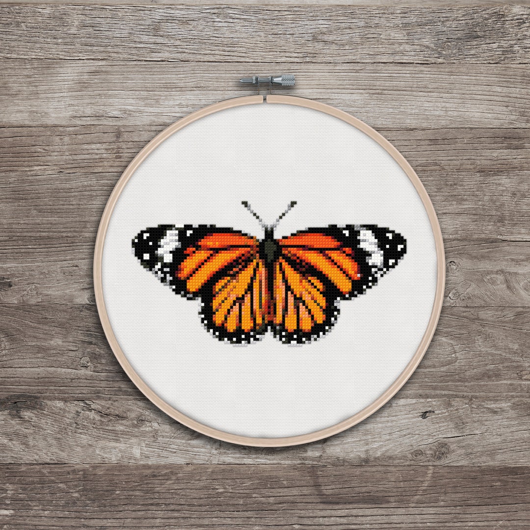 Monarch Butterfly - PDF Cross Stitch Pattern, DIY Gift, Beginner ...