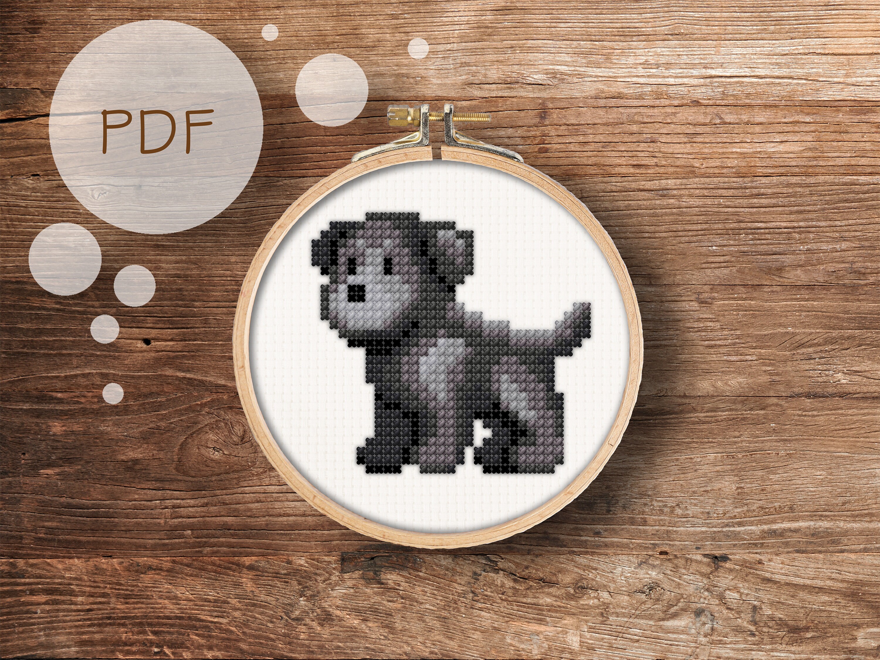 Black Labrador PDF Cross Stitch Pattern DIY Gift Beginner - Etsy
