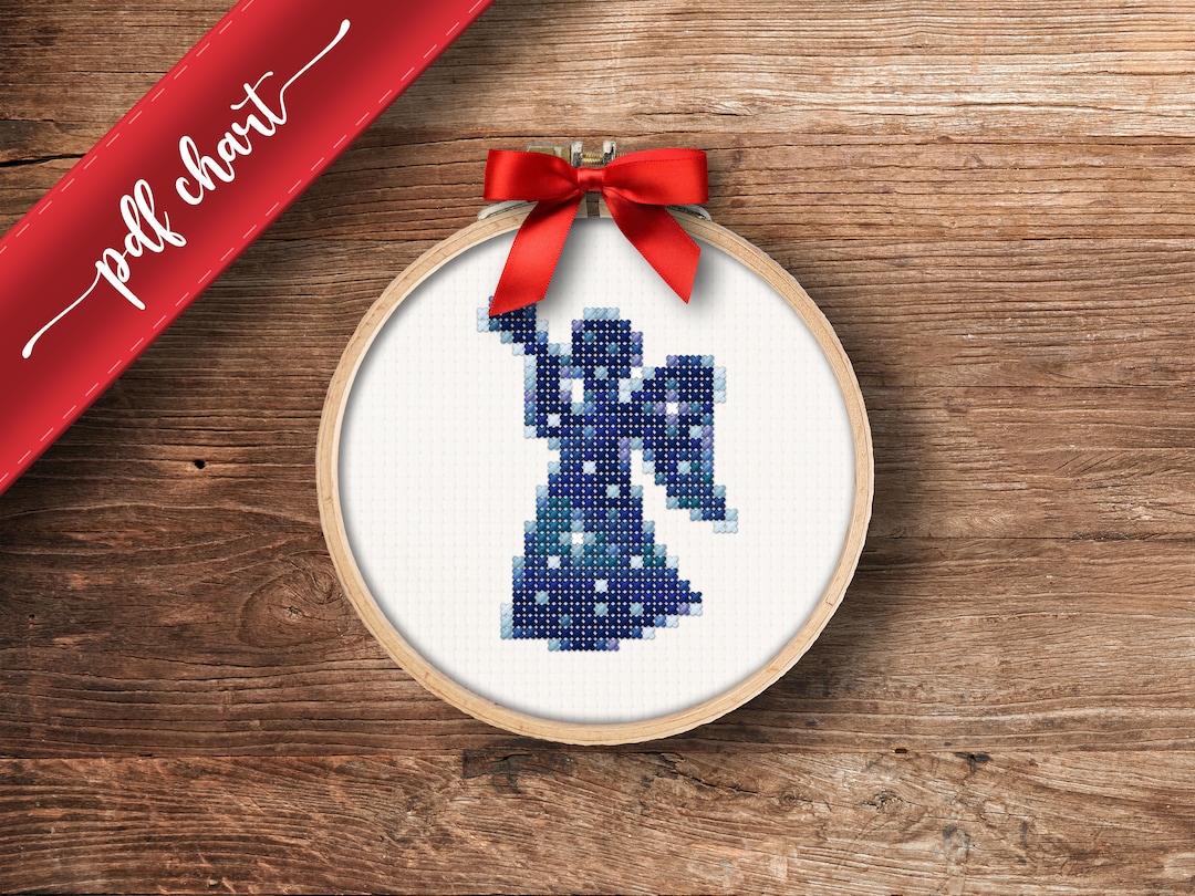 Angel PDF Cross Stitch Pattern, DIY Christmas Ornament, Gift, Beginner ...