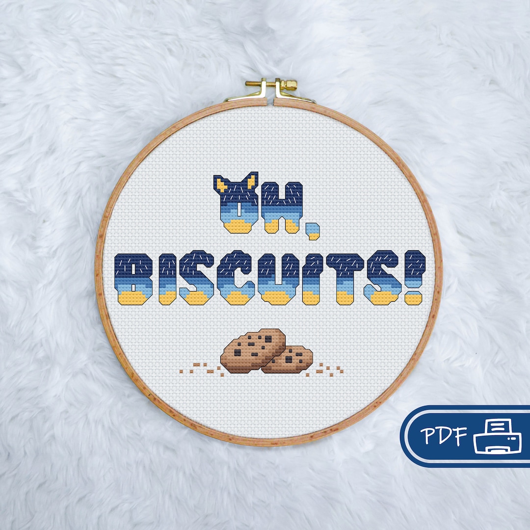 Oh Biscuits! - PDF Cross Stitch Pattern, DIY Gift, Movie Quote Cross ...
