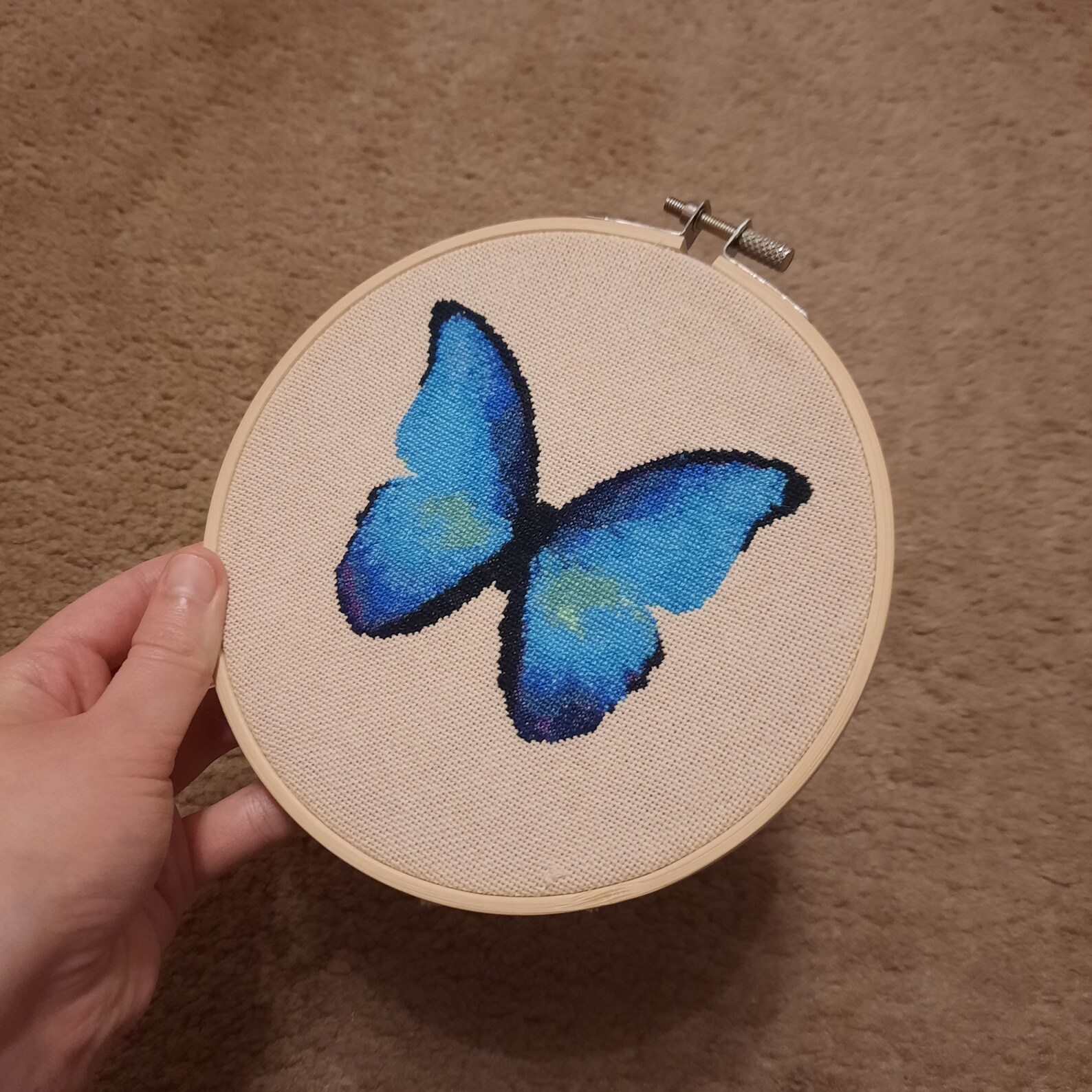 Blue Morpho Butterfly - PDF Cross Stitch Pattern, DIY Gift, Beginner ...
