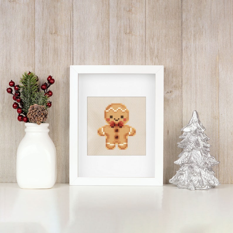Gingerbread - PDF Cross Stitch Pattern, DIY Christmas Ornament, Gift ...