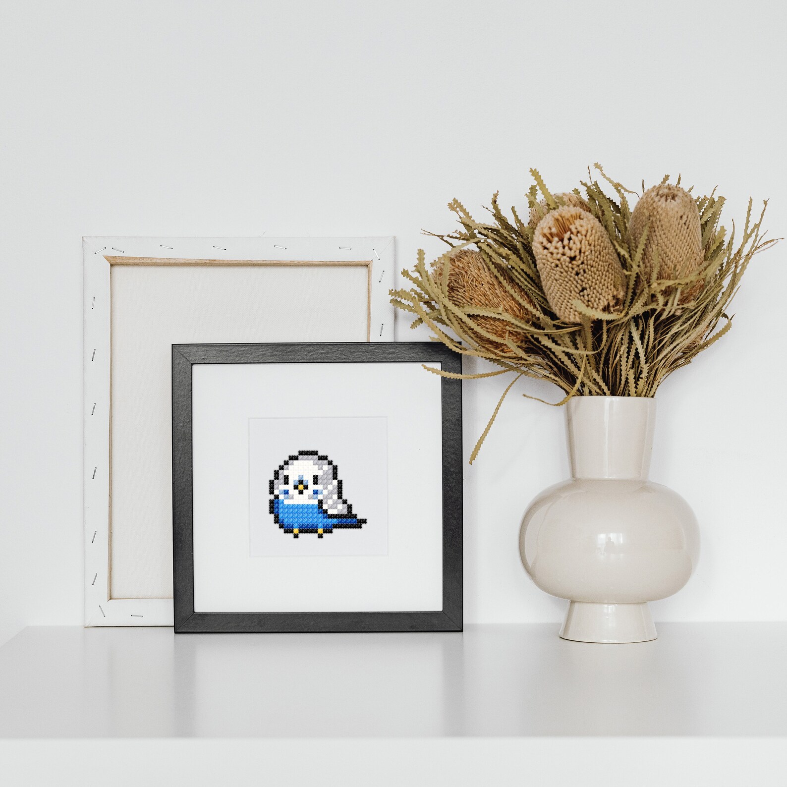 Mini Parakeets I. - PDF Cross Stitch Pattern, DIY Gift, Beginner ...