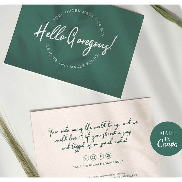 Thank You Postcard for Customer - Etsy