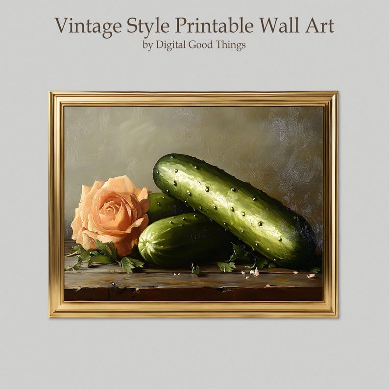 Vintage Vegetable Still Life Printable Set - Rustic and Moody Prints ...