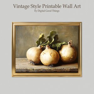 Vintage Vegetable Still Life Printable Set - Rustic and Moody Prints ...