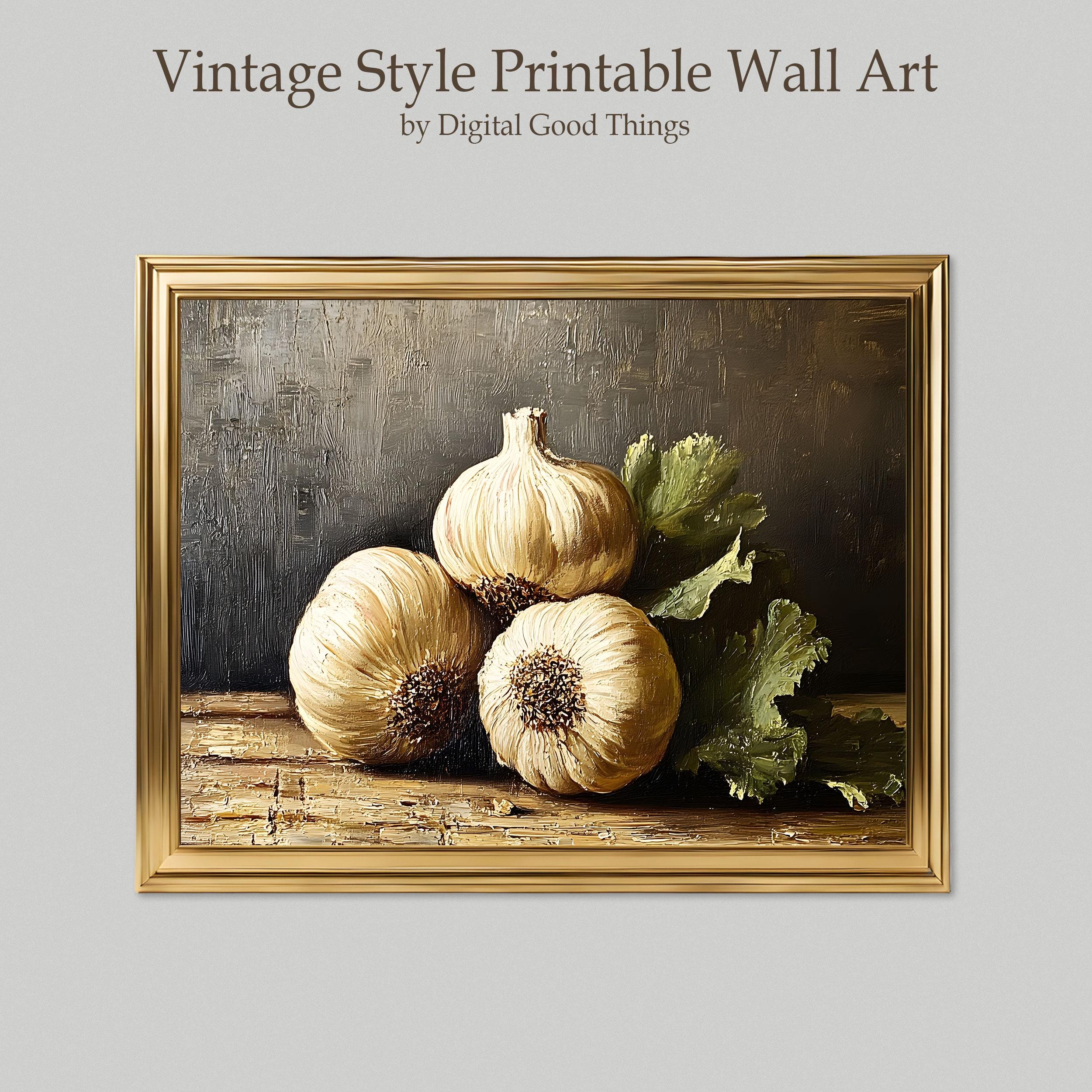Vintage Vegetable Still Life Printable Set - Rustic and Moody Prints ...