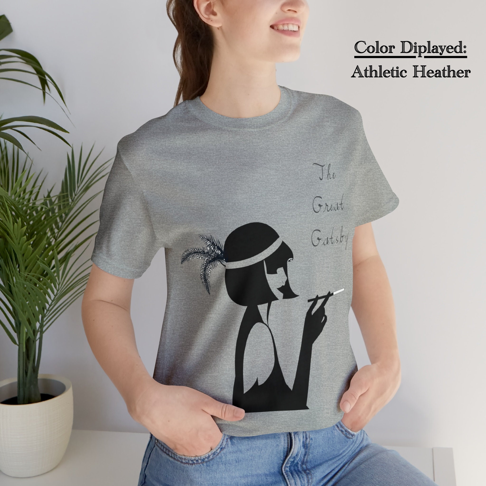 The Great Gatsby (flapper Silhouette): Bella Canvas - (unisex T-shirt ...