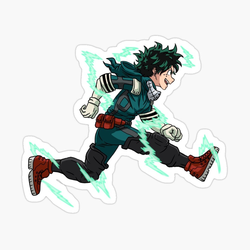 Deku Running Sticker - Etsy UK