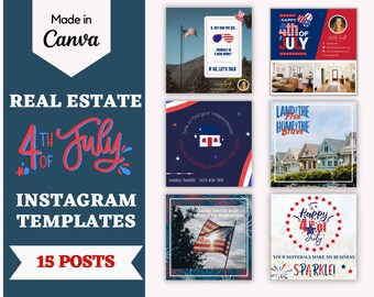 Instagram Templates for Real Estate 4th of July | Summer Real Estate ...