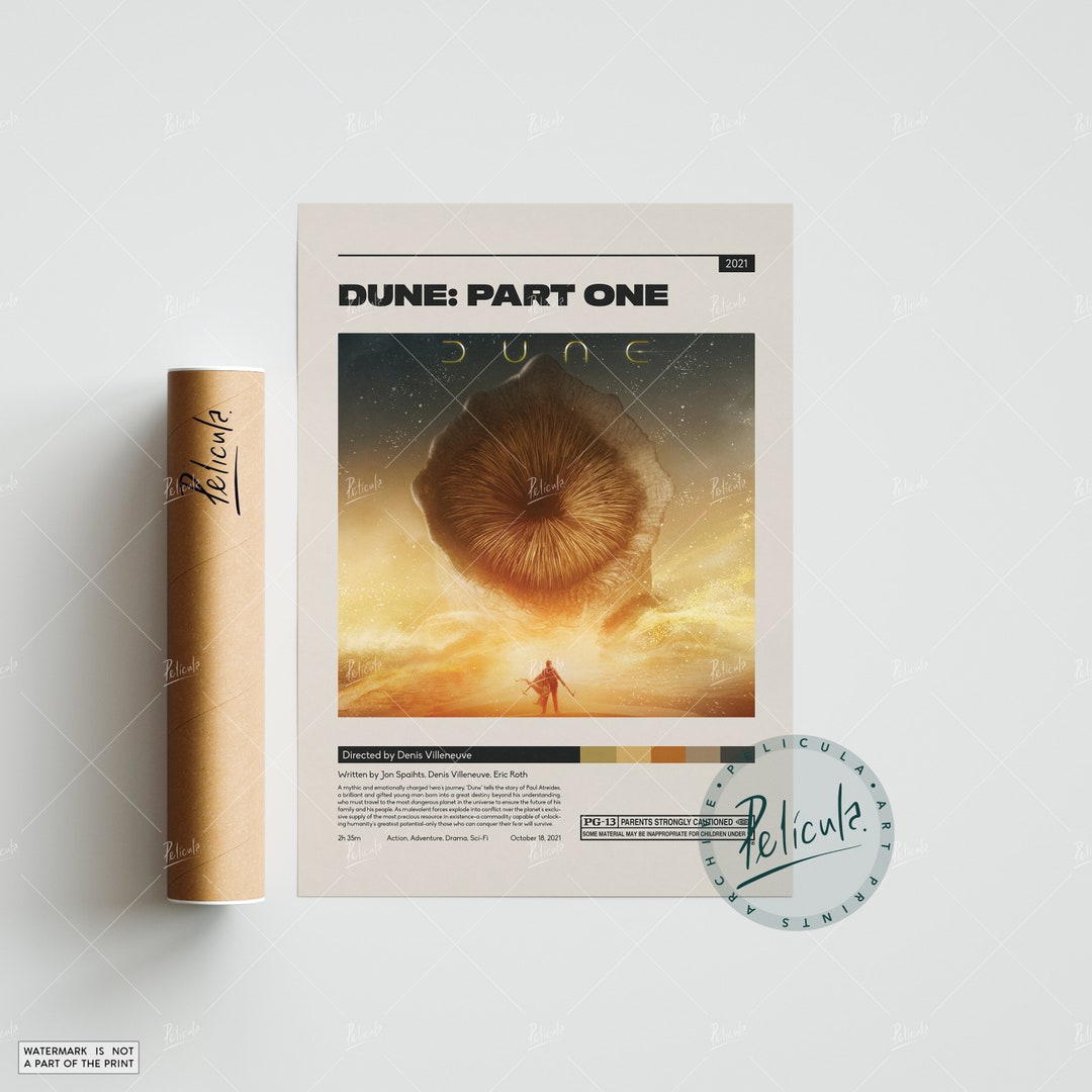 Dune: Part One Poster Denis Villeneuve Minimalist Movie Poster Vintage ...