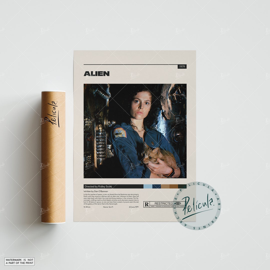 Alien Poster Ridley Scott Minimalist Movie Poster Vintage Retro Art ...