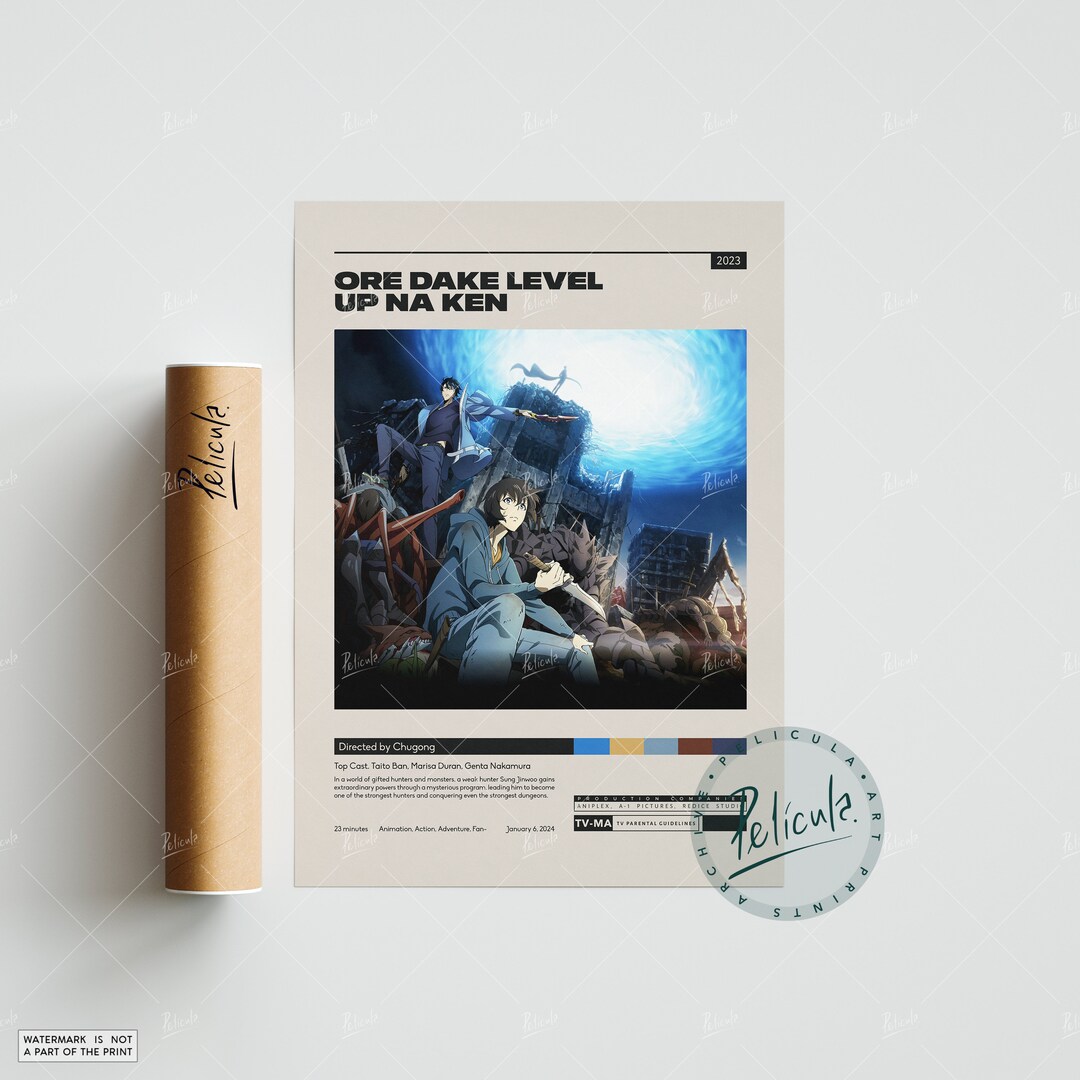 Ore Dake Level up Na Ken Chugong Minimalist Tv Series Poster Vintage ...