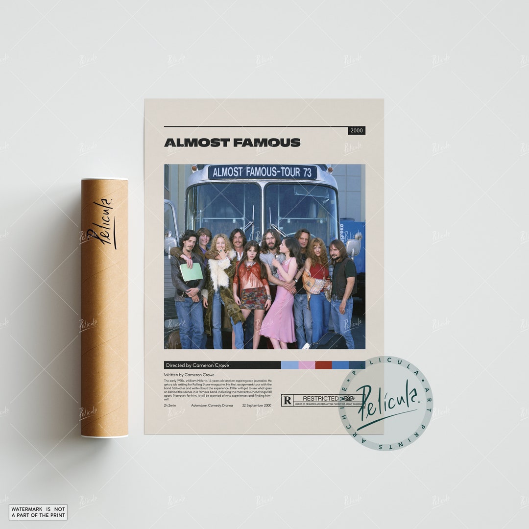 Almost Famous Poster Cameron Crowe Minimalist Movie Poster Vintage ...