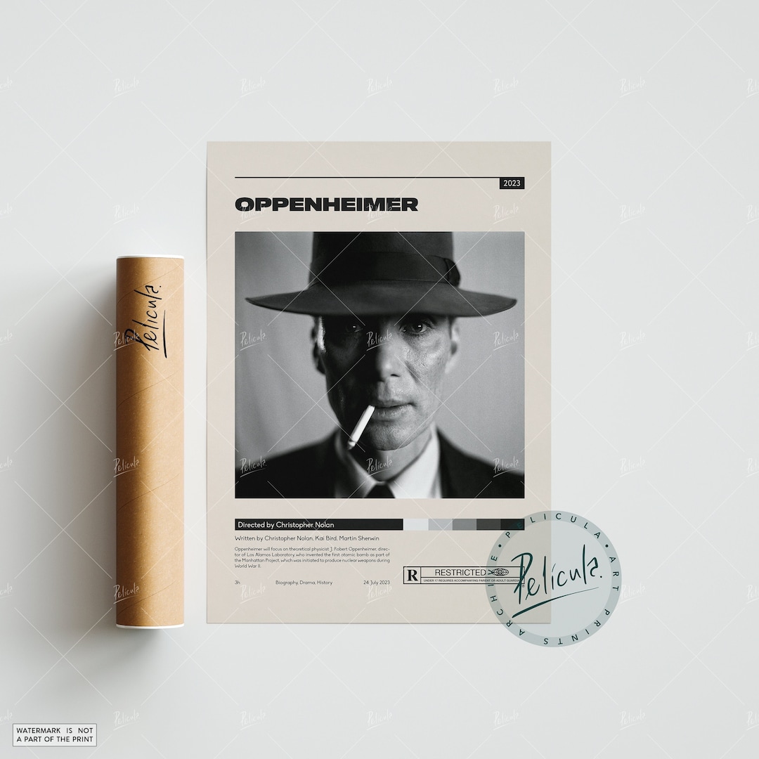 Oppenheimer Poster Christopher Nolan Minimalist Movie Poster Vintage ...
