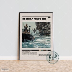 Godzilla Minus One Takashi Yamazaki Minimalist Movie Poster Vintage ...