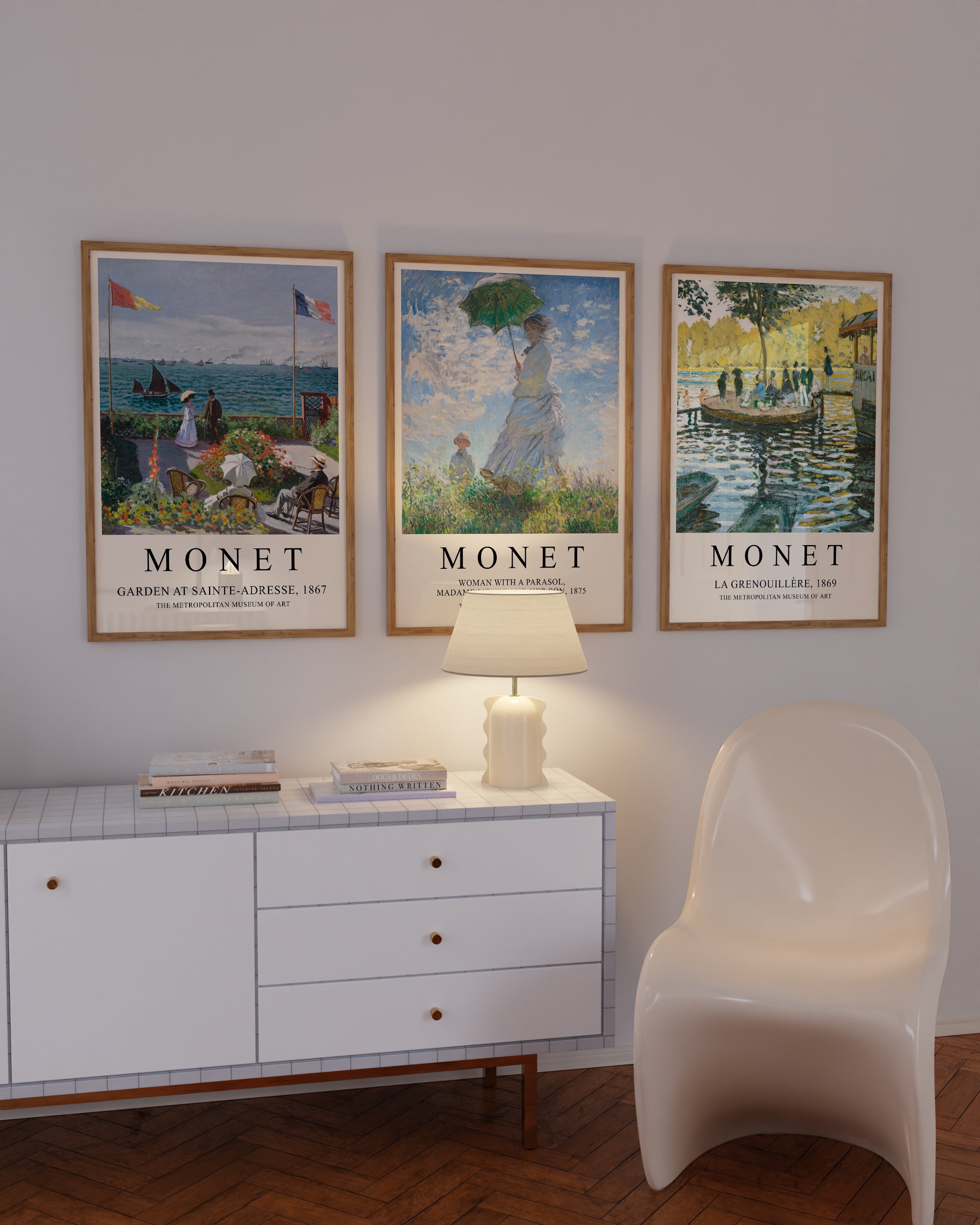 Claude Monet Set of 3 Prints Monet Print 3 Piece Wall Art - Etsy