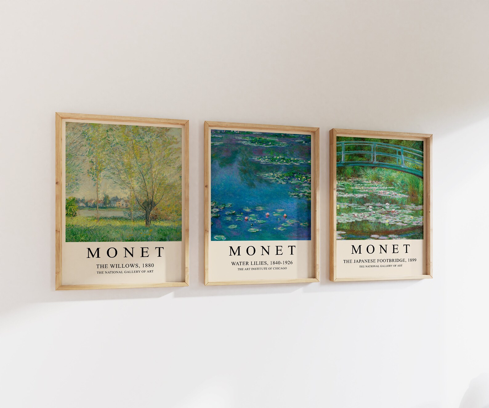 Monet Print Set of 3 Monet Poster Set Gallery Wall Set - Etsy