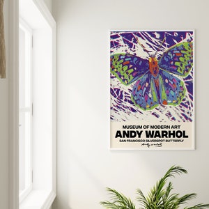 Andy Warhol Butterfly, Andy Warhol Print, Pop Art Print, Andy Warhol ...