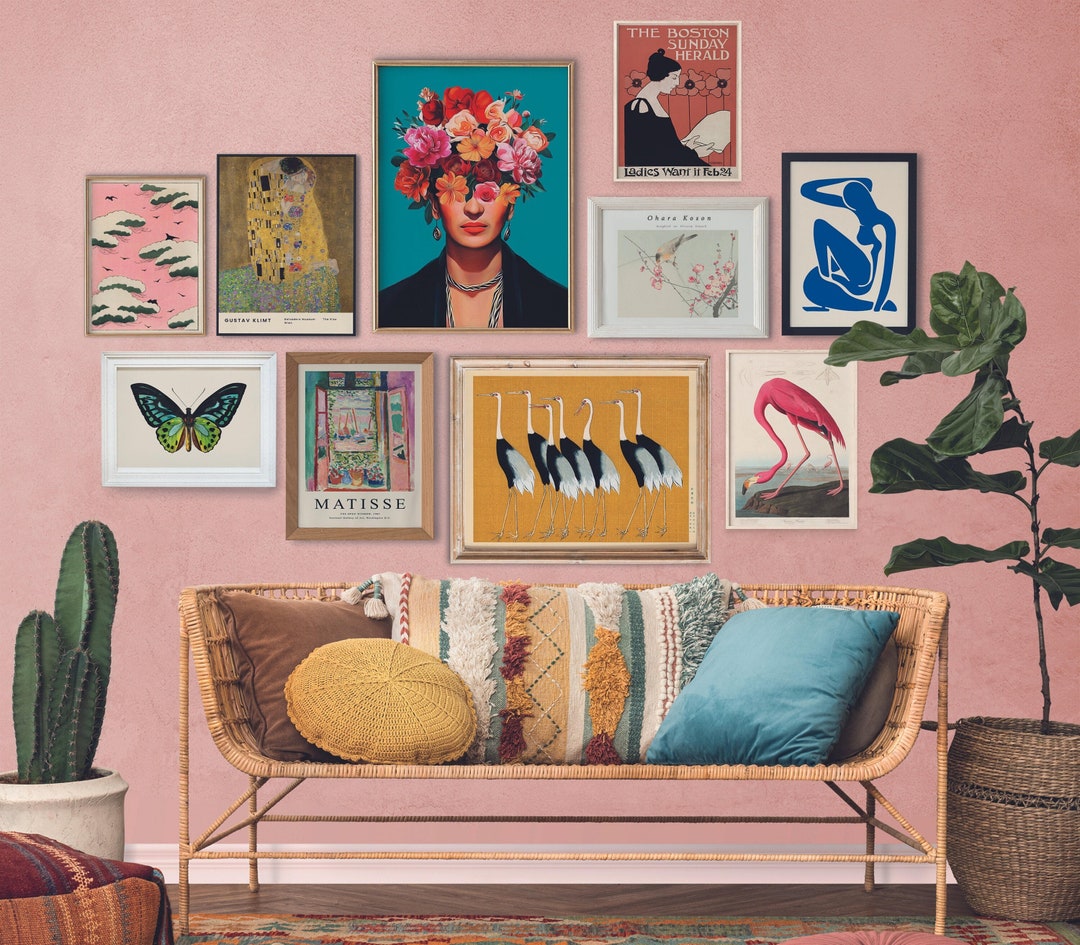 Eclectic Gallery Wall Set of 10, Maximalist Wall Art, Eclectic Home ...