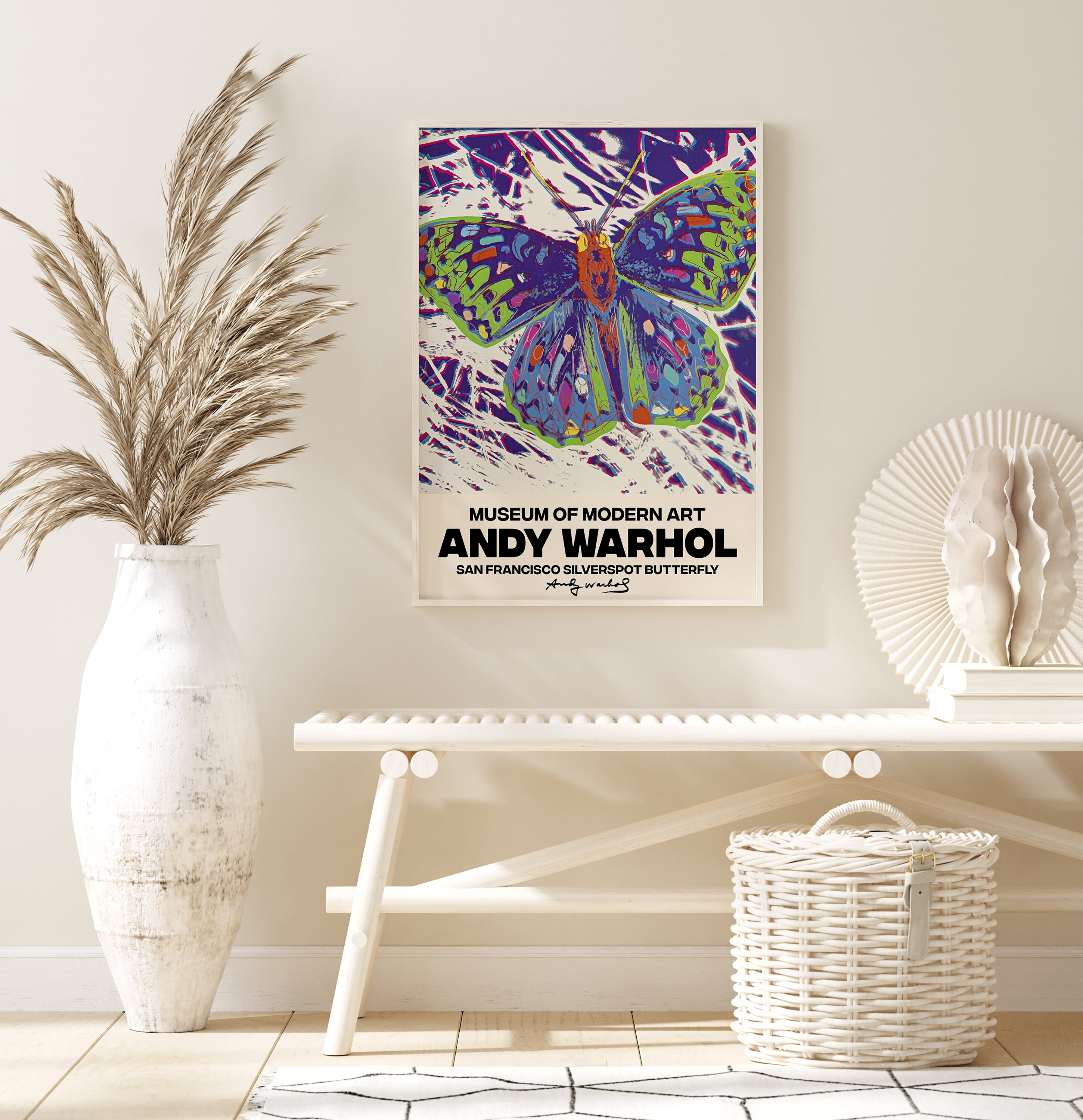 Andy Warhol Butterfly Andy Warhol Print Pop Art Print Andy - Etsy