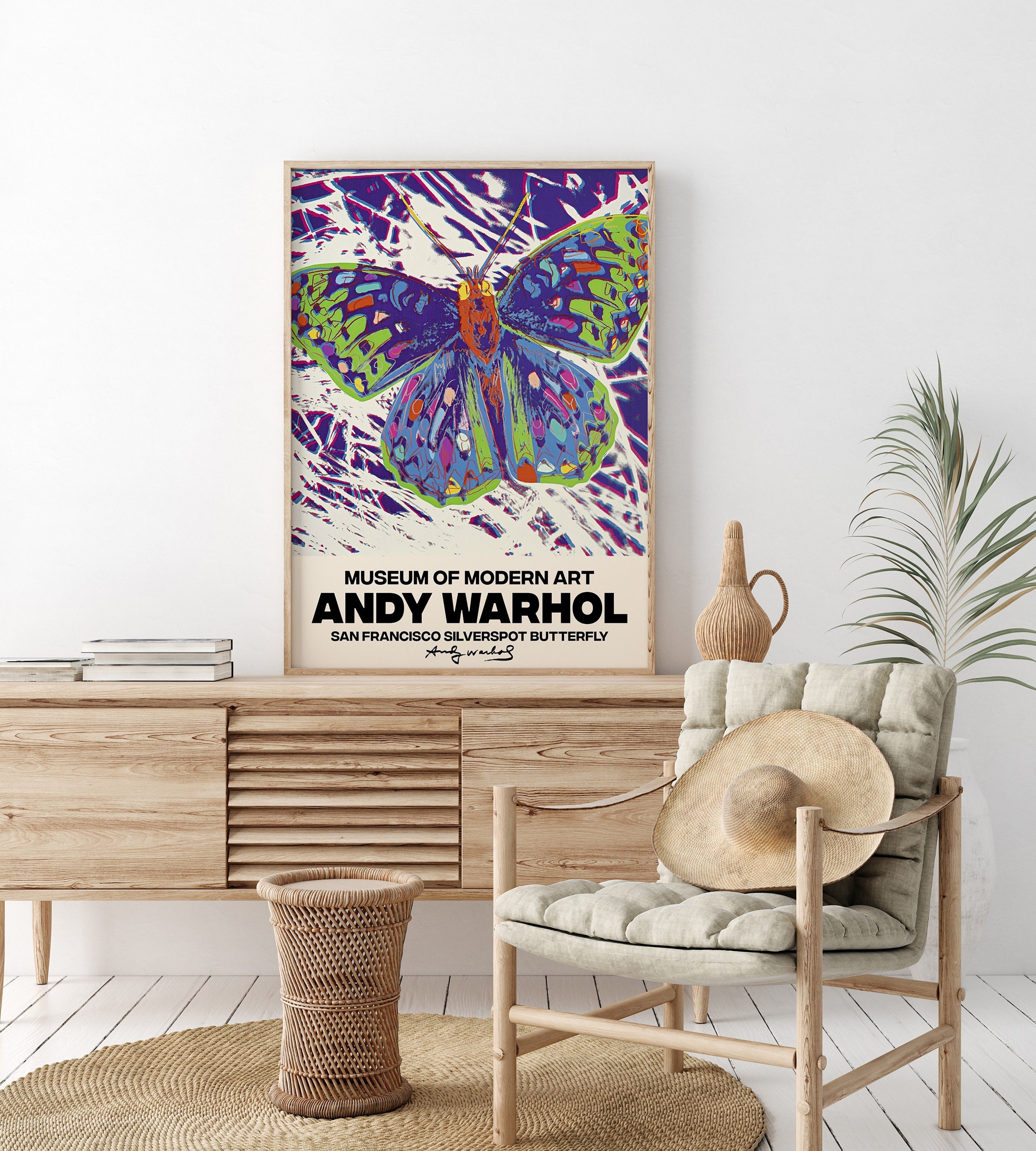 Andy Warhol Butterfly Andy Warhol Print Pop Art Print Andy - Etsy