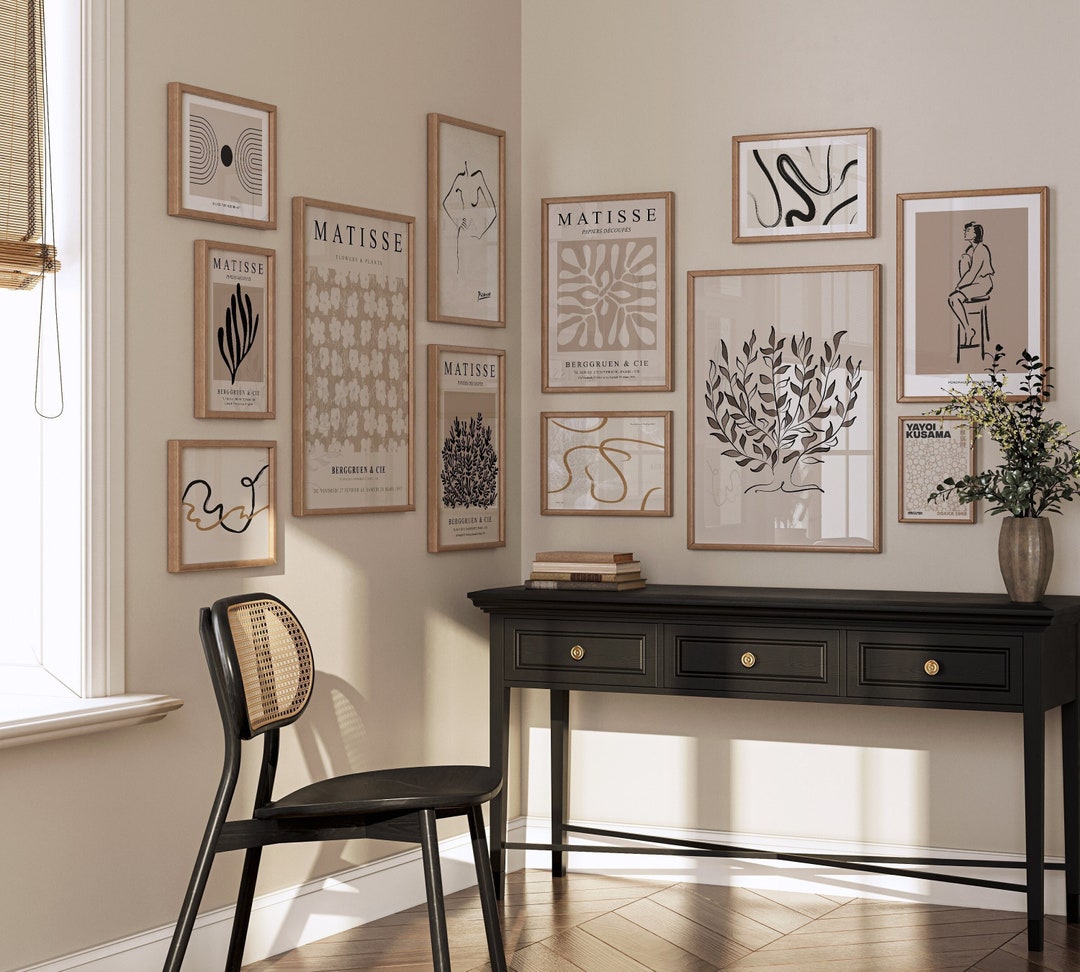 PRINTABLE Modern Gallery Wall Art Set of 12 Prints Download, Neutral ...