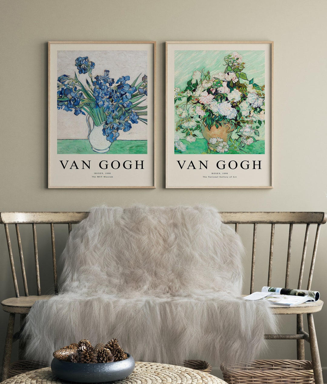 Van Gogh Print Set, Exhibition Poster, Set of Two Prints, Van Gogh ...